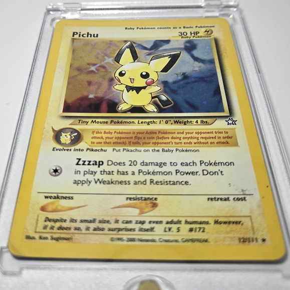 Pokemon | Toys | Pichu 2 Neo Genesis Holo Rare Vintage Pokmon Card ...